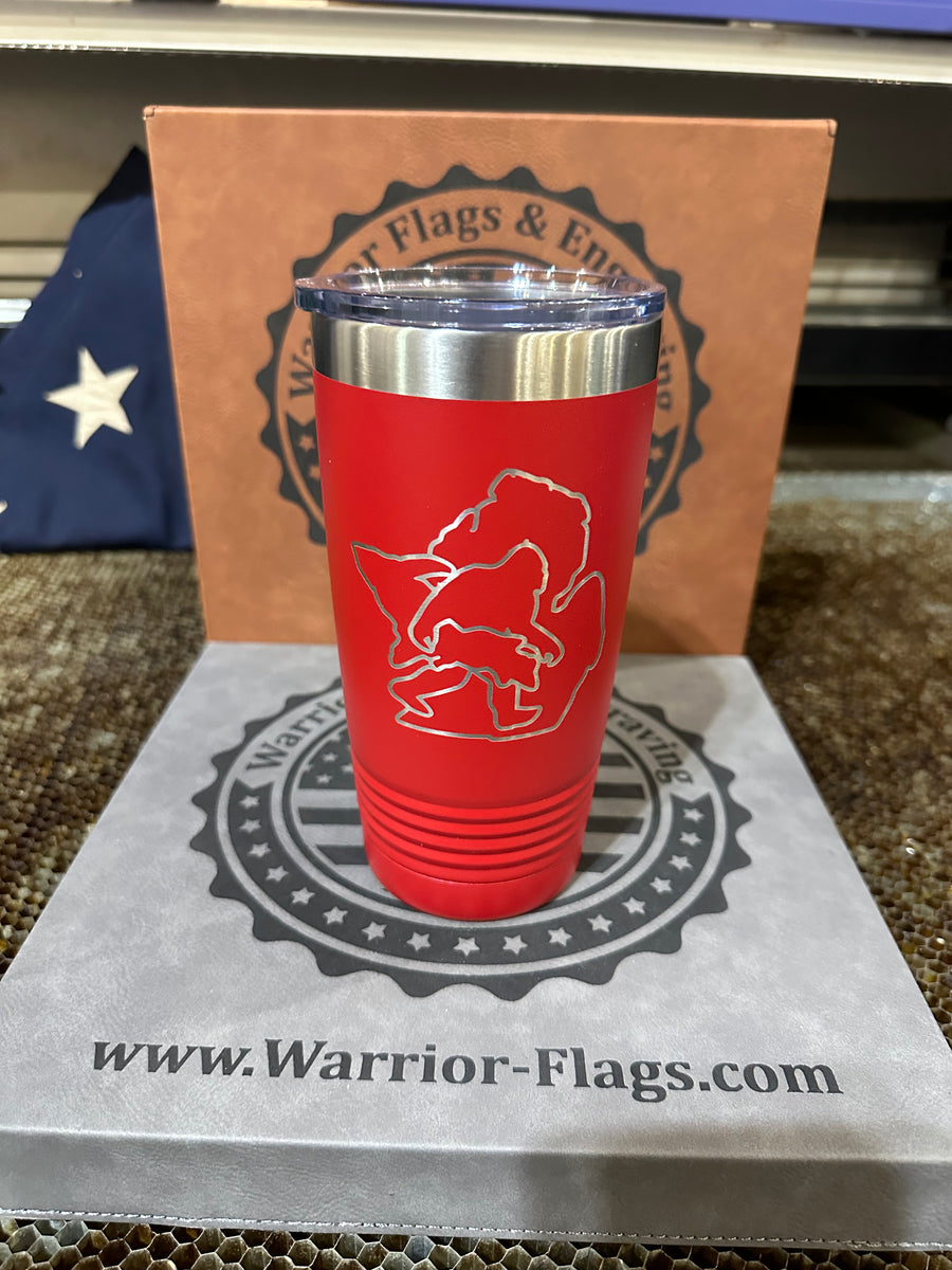 Michigan Yeti Carrying The U.P. – Warrior Flags And Engraving
