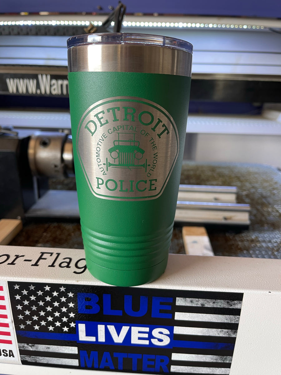 Detroit Police Patch Tumbler – Warrior Flags And Engraving
