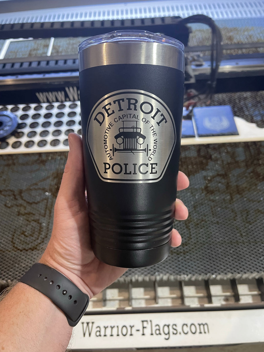 Detroit Police Patch Tumbler – Warrior Flags And Engraving