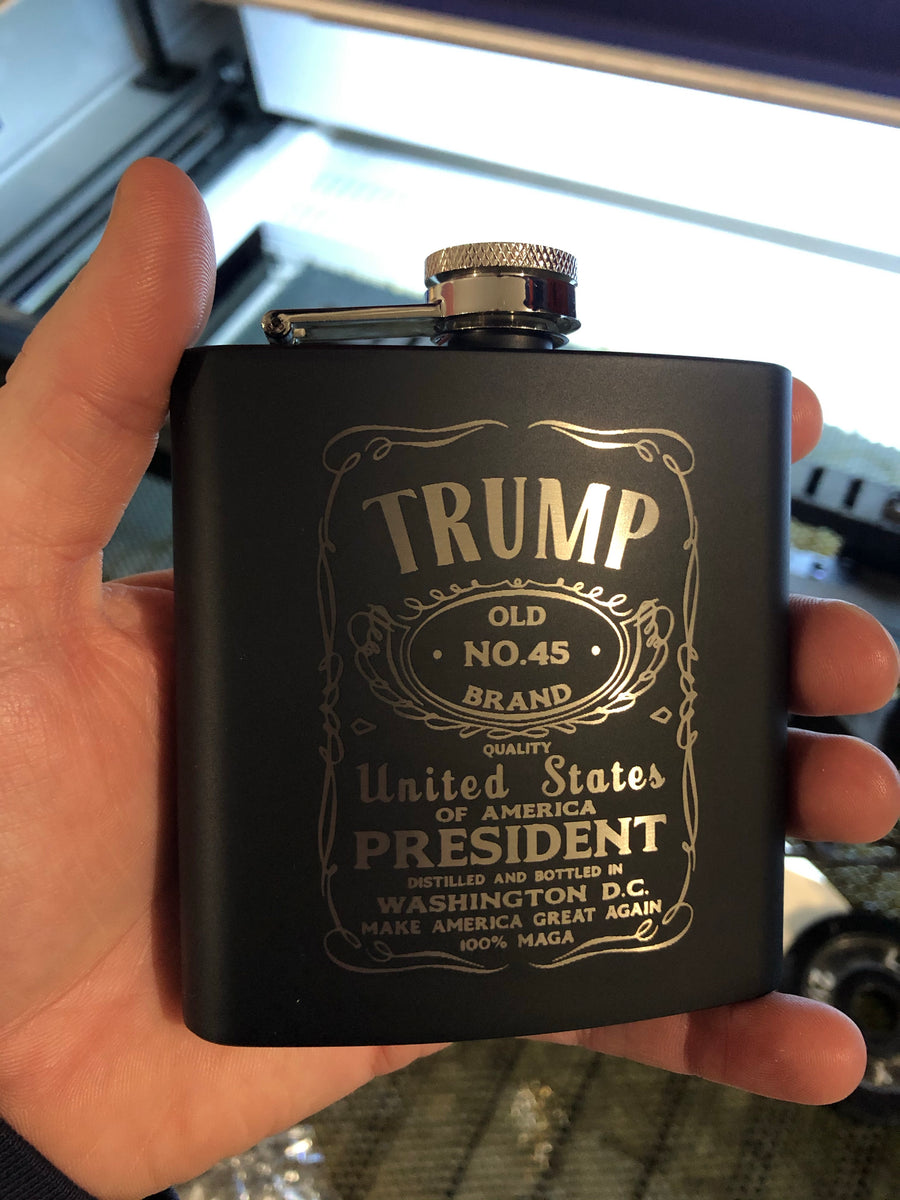 President Trump Flask – Warrior Flags And Engraving